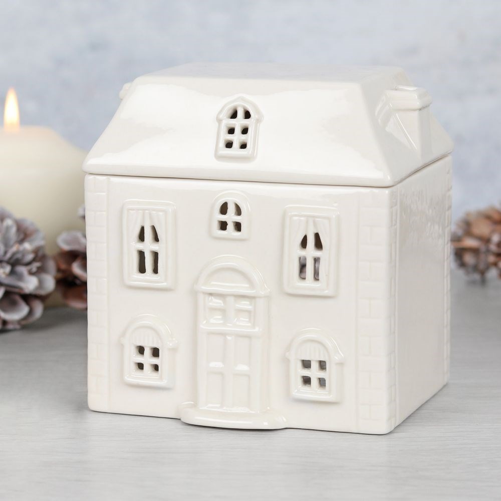 White Ceramic House Burner – Ticketyboo Home Fragrance